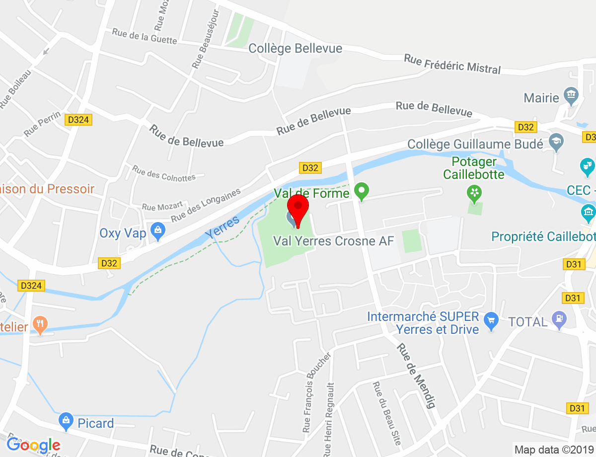 Nous contacter - Val Yerres Crosne Association Football